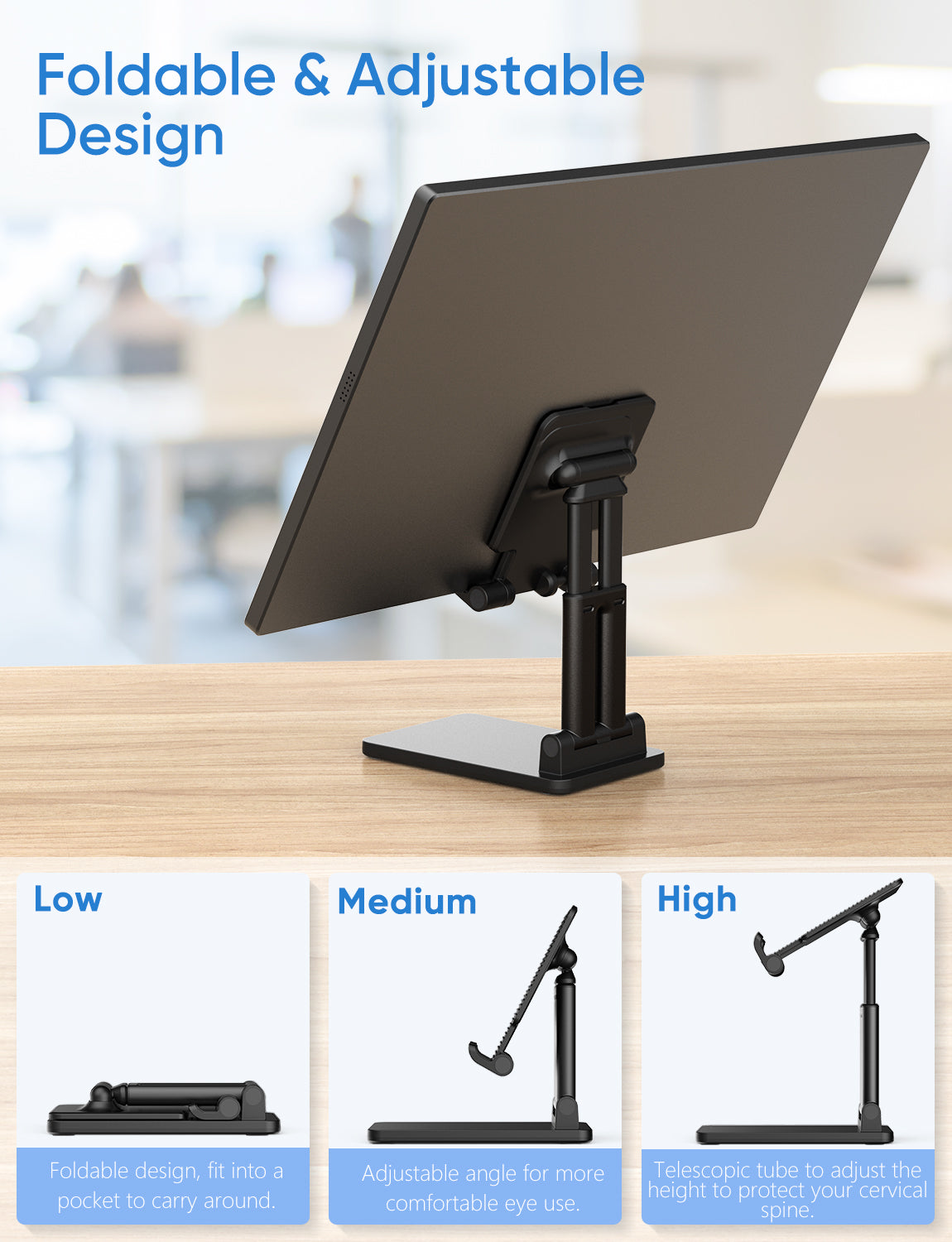 Tablet Stand for Desk - Arzopa Multi-Angle Tablet Stand | Adjustable